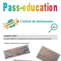 L’article de dictionnaire - Ce2 - Séance découverte à manipuler - Cycle 2 - PDF à imprimer
