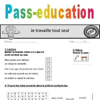 Fichier d’autonomie - Elève en répartition - CE2 - Cycle 2 - PDF à imprimer