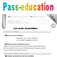 Les mots invariables - CM2 - Evaluation - Bilan - Cycle 3 - PDF à imprimer