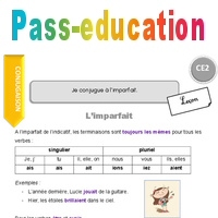 Je conjugue à l’imparfait. - CE2 - Leçon - Cycle 2 - PDF à imprimer