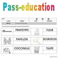 Écriture – Printemps – PS – Petite Section - Cycle 1 - PDF à imprimer