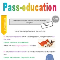 Homophones en -se et -ce - CM1 - Leçon - Cycle 3 - PDF à imprimer
