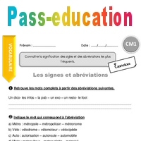 Signes et abréviations - Exercices avec correction - CM1 - Cycle 3 ...