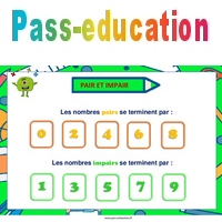 Pair et impair - Affiche de classe - Cycle 2 - PDF à imprimer