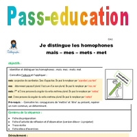 Comment distinguer les homophones mais – mes – mets - met - CM1 - Fiche ...