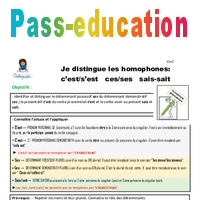 Comment distinguer les homophones: c’est/s’est - ces/ses - sais,sait ...