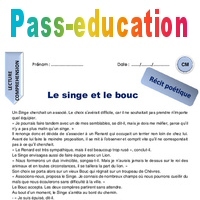 Le singe et le bouc - CM1 - CM2 - Récit poétique - Cycle 3 - PDF à imprimer