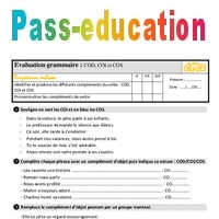 COD, COI, COS au Cm2 - Évaluation, bilan - Cycle 3 - PDF à imprimer