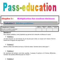 Situations problèmes multiplicatifs - 6ème - Evaluation avec la ...