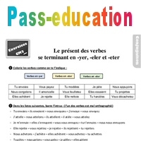 Le présent de l’indicatif des verbes qui se terminent par en « -yer ...
