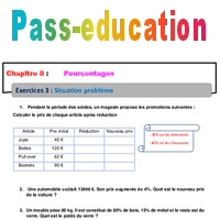 Situation problèmes sur les pourcentages - 6ème - Révisions - Exercices ...