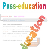 Volume du pavé droit - 6ème - Cours - Cycle 3 - PDF à imprimer
