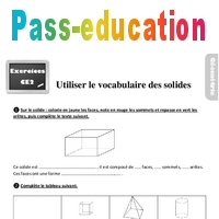 Utiliser le vocabulaire des solides au Ce2 - Exercices, révisions - Cycle 2 - PDF à imprimer