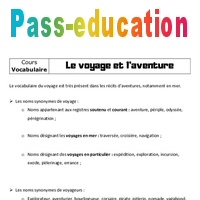 Le voyage et l’aventure – 5ème – Cours - Cycle 4 - PDF à imprimer