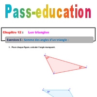 Somme des angles d’un triangle - 5ème - Exercices avec les corrections ...