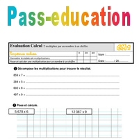 Multiplier par un nombre à 1 chiffre au Cm1 avec la correction - Évaluation, bilan - Cycle 3 ...