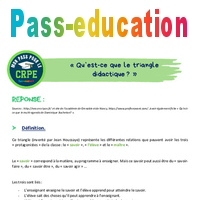 Qu’est-ce que le triangle didactique ? - CRPE 2026 - Cycle 3 - PDF à ...