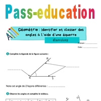 Identifier et classer des angles à l’aide d’une équerre – Exercices de géométrie pour le cm1 ...
