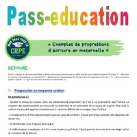 Exemples de progressions d’écriture en maternelle - CRPE 2026 - Cycle 3 ...