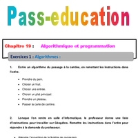 Algorithmes - 4ème - Révisions - Exercices avec correction - Cycle 4 - PDF à imprimer