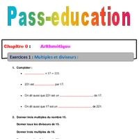 Multiples et diviseurs - 5ème - Révisions - Exercices avec correction - Arithmétique - Cycle 4 ...