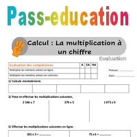 La multiplication à un chiffre - Évaluation, bilan au Cm1 et Cm2 avec ...