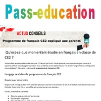 Programme de français CE2 expliqué aux parents