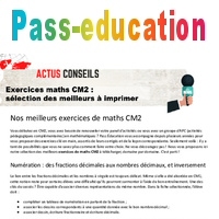 Exercices maths CM2 : sélection des meilleurs à imprimer