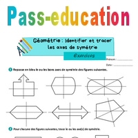 Identifier et tracer les axes de symétrie – Exercices de géométrie pour ...