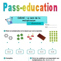 Le sens de la multiplication – Exercices de calcul pour le ce2 - Cycle ...