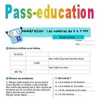 Les nombres de 0 à 9999 – Exercices de numération pour le ce2 - Cycle 2 ...