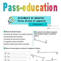 Points, droites et segments – Exercices de géométrie pour le ce2 ...