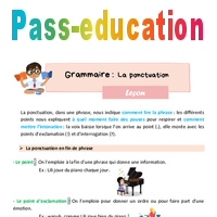 La ponctuation – Leçon de grammaire pour le ce2 - Cycle 2 - PDF à imprimer