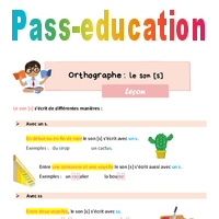 Son [s] – Leçon d'orthographe pour le ce2 - Cycle 2 - PDF à imprimer