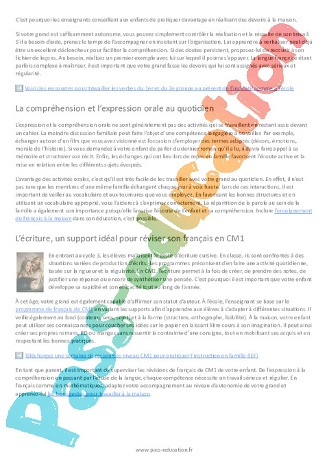 La révision français en CM1 : comment l’aborder