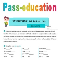 Les sons oin - ion – Exercices d’orthographe pour le ce2 - Cycle 2 - PDF à imprimer