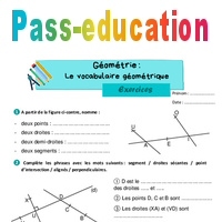 Le vocabulaire géométrique – Exercices de géométrie pour le cm1 - Cycle ...