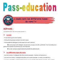 Quels sont les différents types de noms ? - CRPE 2026 - Cycle 3 - PDF à ...