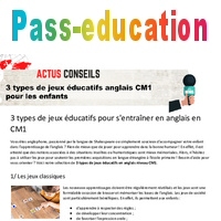 3 types de jeux éducatifs anglais CM1 pour les enfants