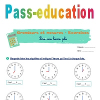 Lire une heure pile - CP - Exercices corrigés - Cycle 2 - PDF à imprimer