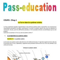 La Terre dans le système solaire - 5ème - Cours - Cycle 4 - PDF à imprimer