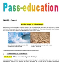 Météorologie et climatologie - 5ème - Séquence complète - Cycle 4 - PDF ...