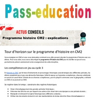 Programme histoire CM2 : explications