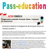 Progression annuelle français 3ème : conseils et ressources