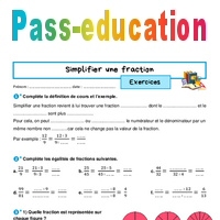 Simplifier une fraction - 5ème - Exercices avec les corrigés - Cycle 4 ...