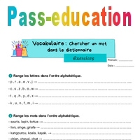 Chercher dans dictionnaire – Exercices de vocabulaire pour le ce1 ...