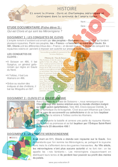 De Clovis à Charlemagne : Les grands mouvements de population et les ...