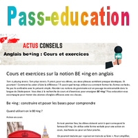 Anglais be+ing : Cours et exercices
