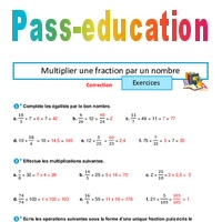 Multiplier une fraction par un nombre – 5ème – Exercices avec les ...