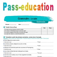 Le sujet – 5ème – Exercices avec les corrigés - Cycle 4 - PDF à imprimer